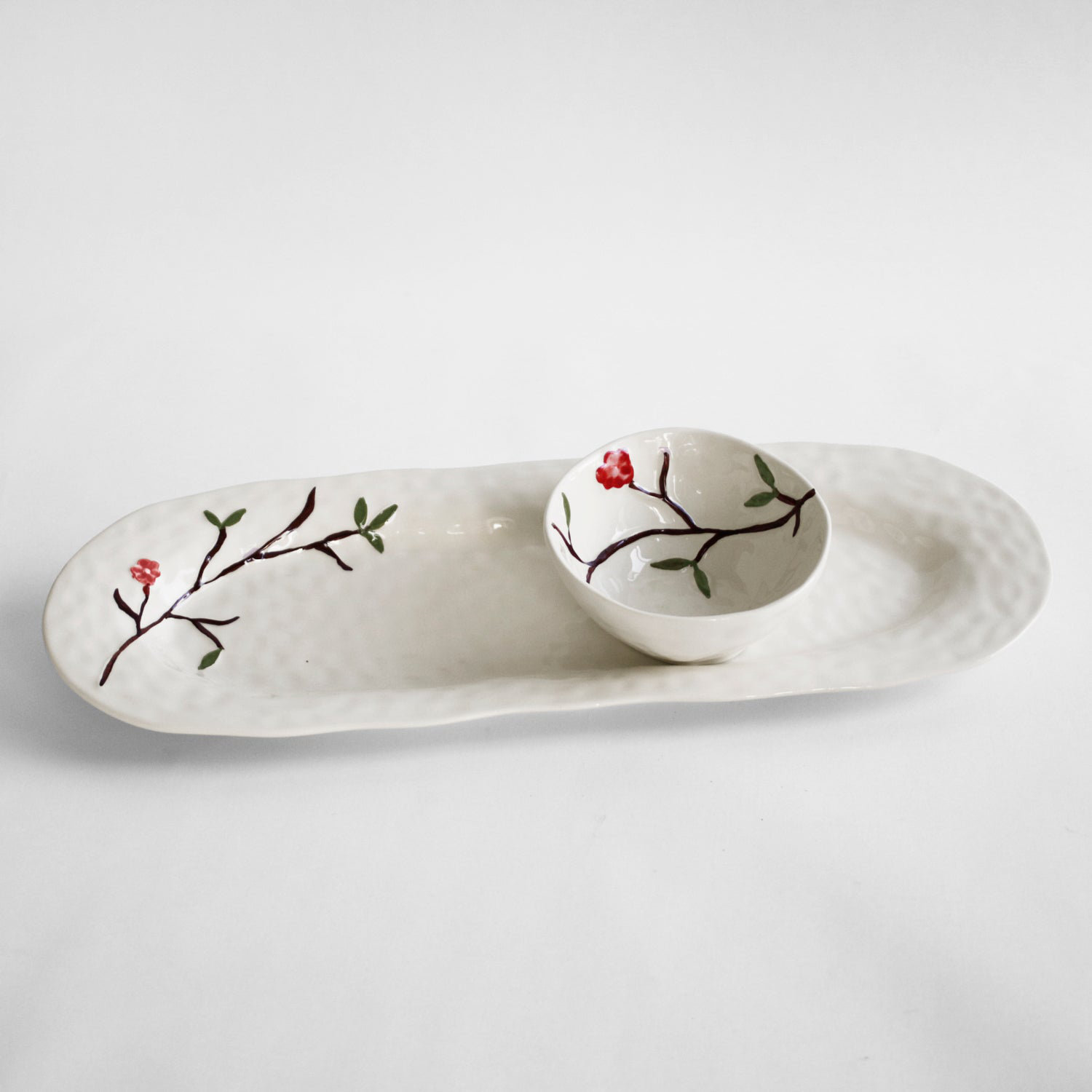 Beatriz Ball Ceramic Bird on Branch Medium Oval Platter - Wayfair Canada