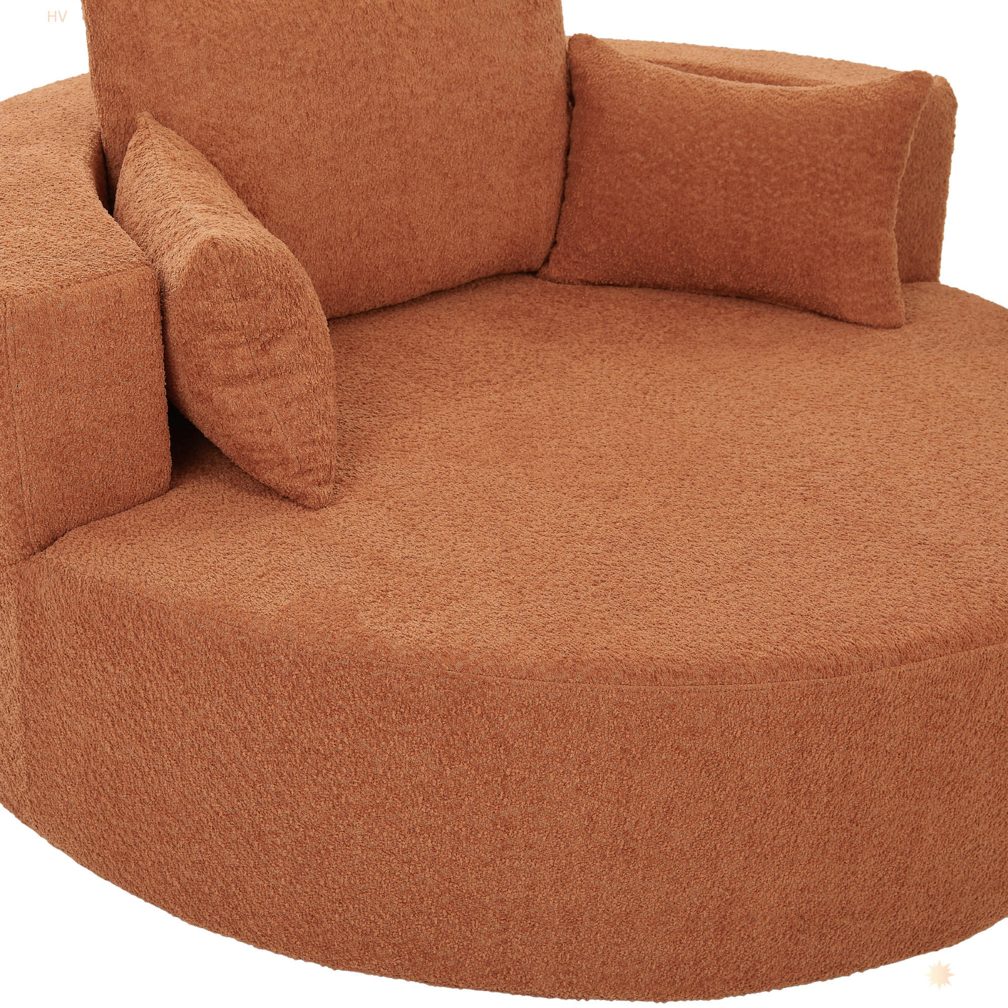 Dakota Fields 360° Swivel Chair Accent Barrel Chair Swivel Round Sofa ...