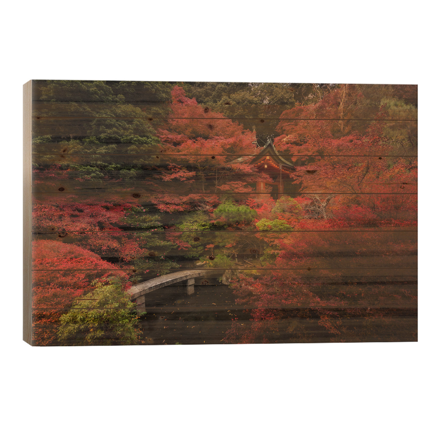 Red Barrel Studio® Autumn in Japan XII - Unframed Photograph on Wood ...