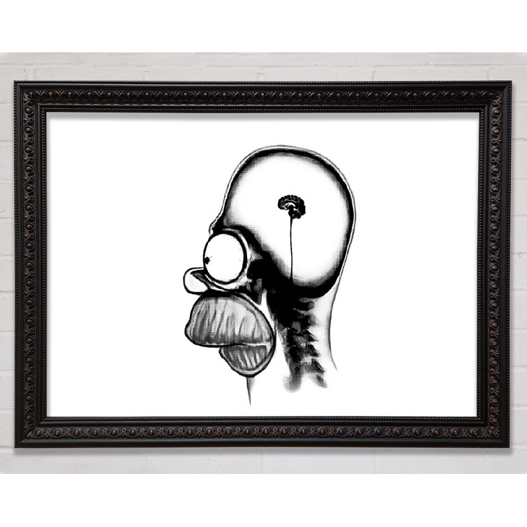 Bright Star The Simpsons Homer Small Brain B N W - Single Picture Frame ...