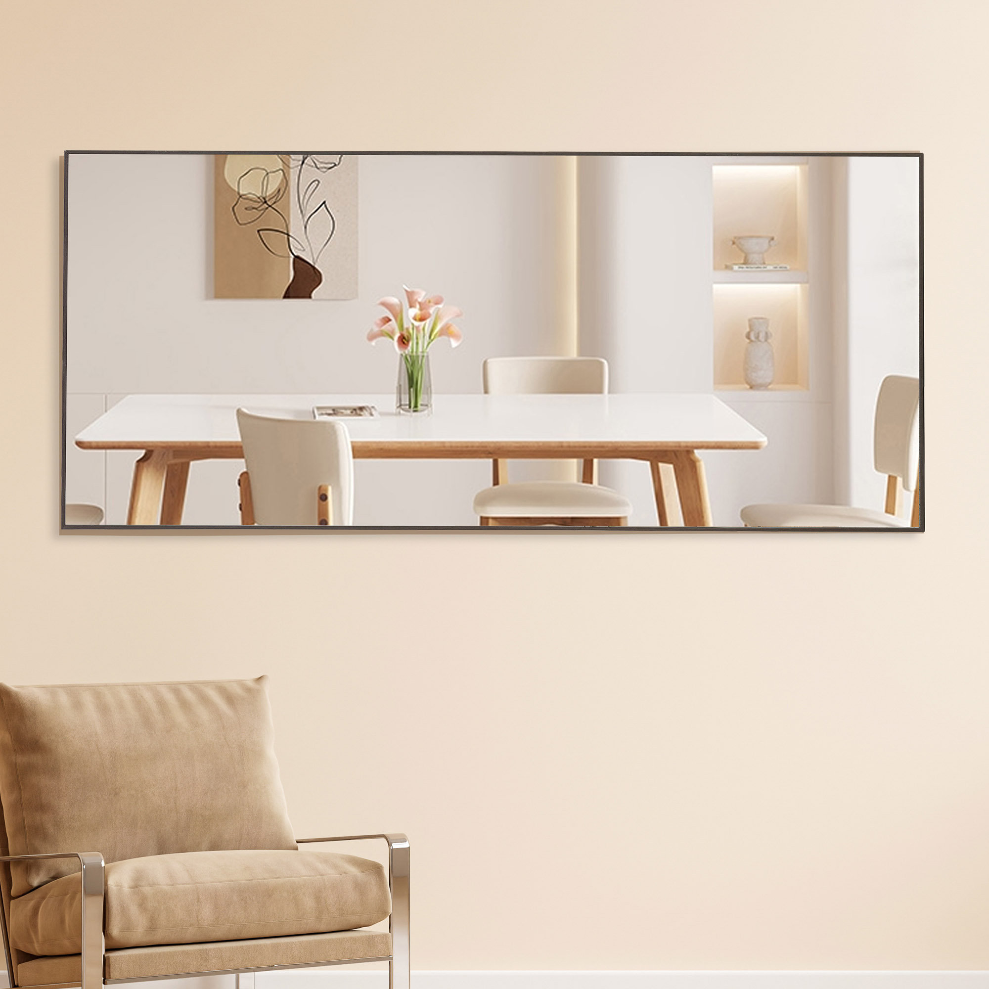Latitude Run® Fourth Generation Frame Long Mirror, Dressing Mirror ...