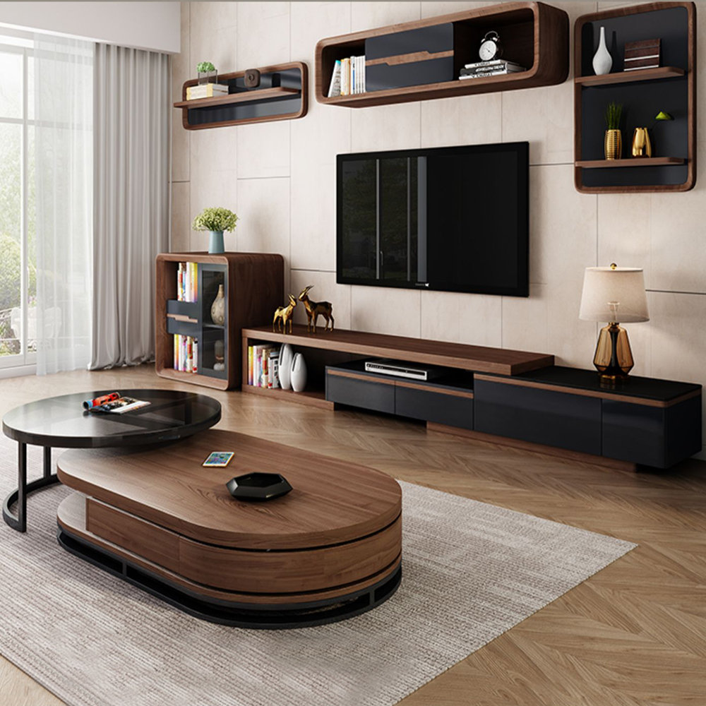 Bkoksety New style senior TV cabinet tea table combination | Wayfair