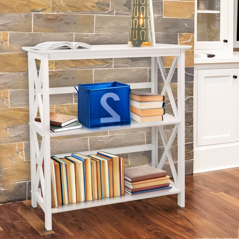 Ebern Designs Solid Wood Etagere Bookcase & Reviews | Wayfair