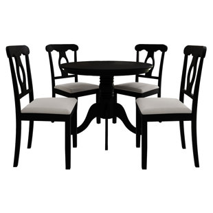 Black Round Kitchen & Dining Room Sets You'll Love | Wayfair