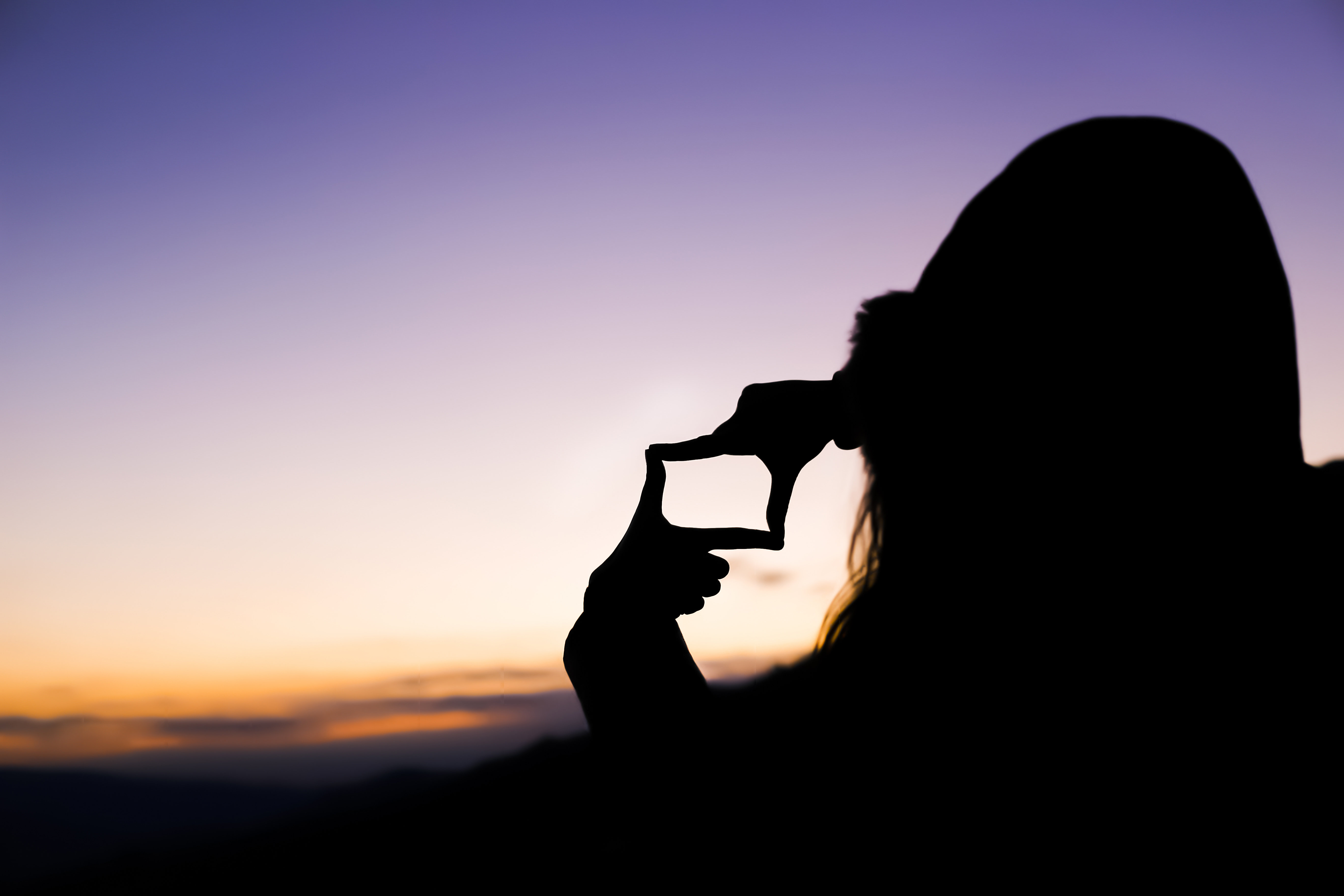 Ebern Designs Woman Hand Framing - Wrapped Canvas Photograph | Wayfair