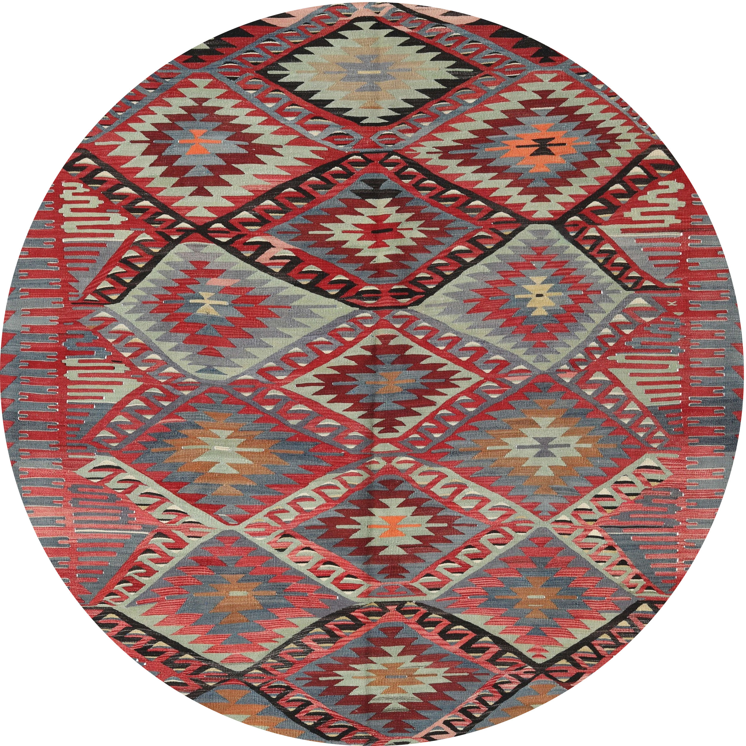 East Urban Home Contemporary Red/Light Green/Black Area Rug | Wayfair