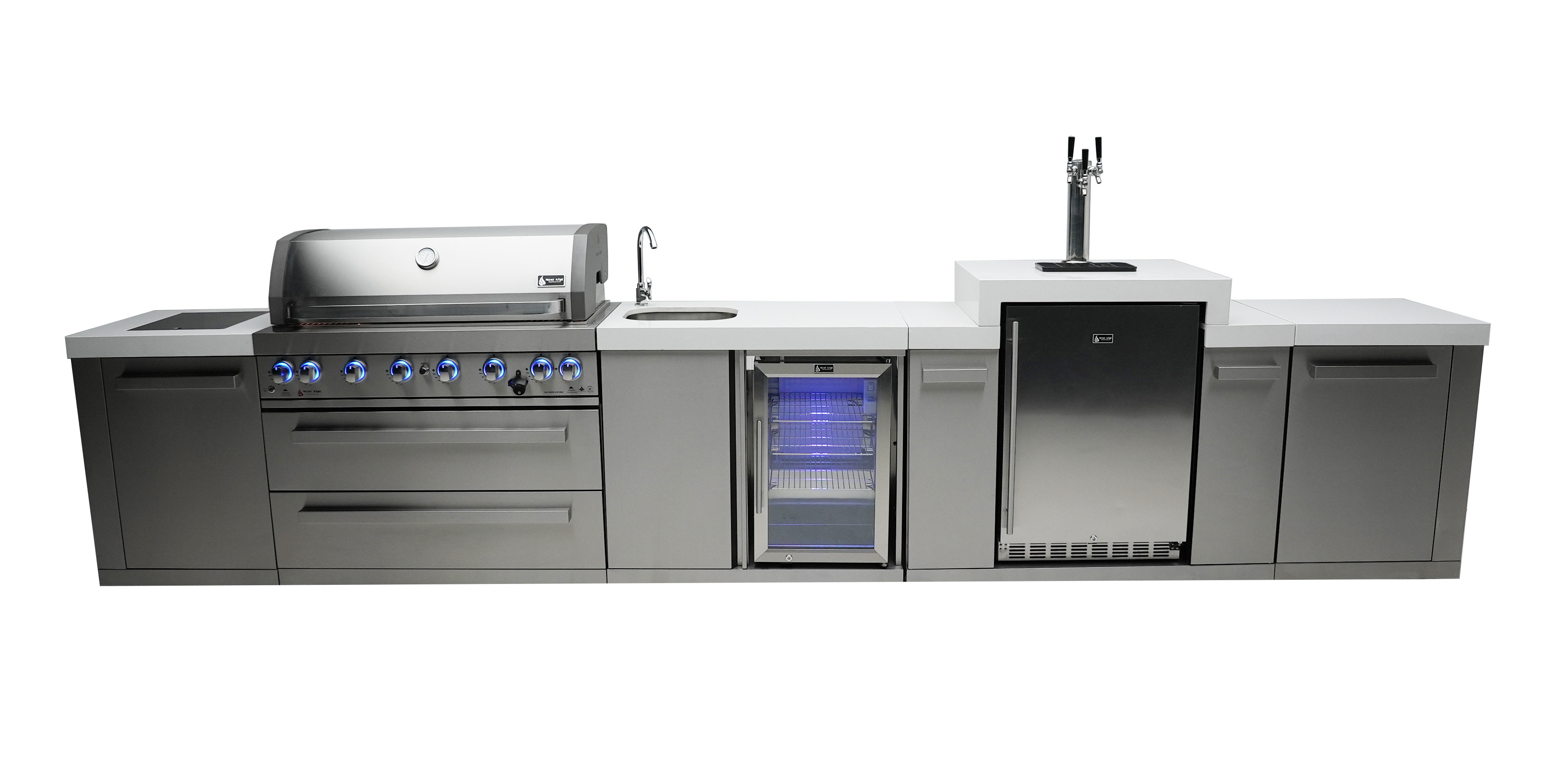 Mont Alpi MAi805-KEGBEV 44-inch 6-Burner 115000 BTU Stainless Steel ...