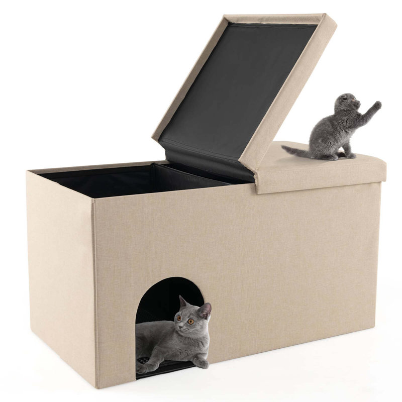 Tucker Murphy Pet™ Cat Litter Box Enclosure Hidden Furniture Cat ...