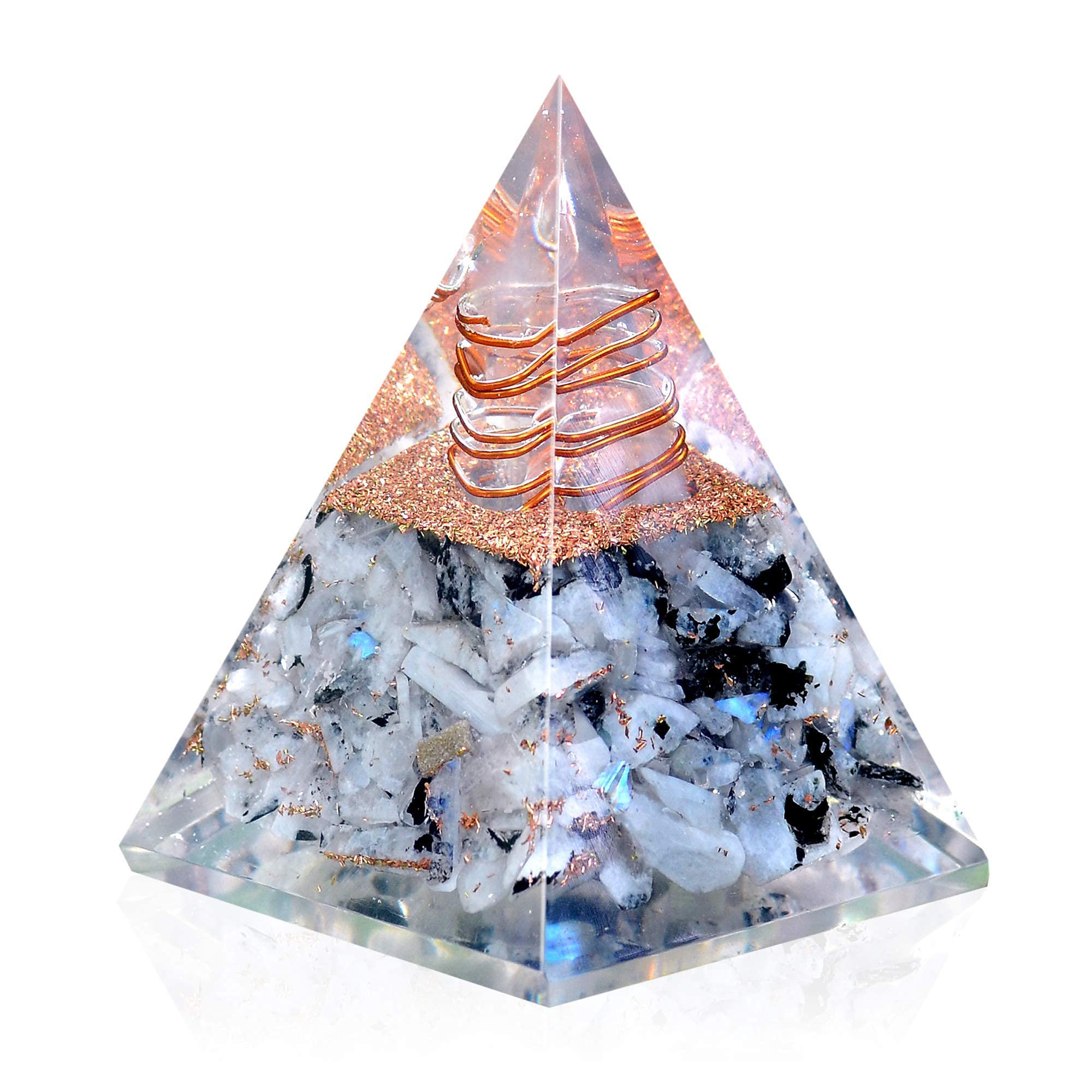 Ivy Bronx New Inspirational Pyramid For Positivity | Rainbow Moonstone ...