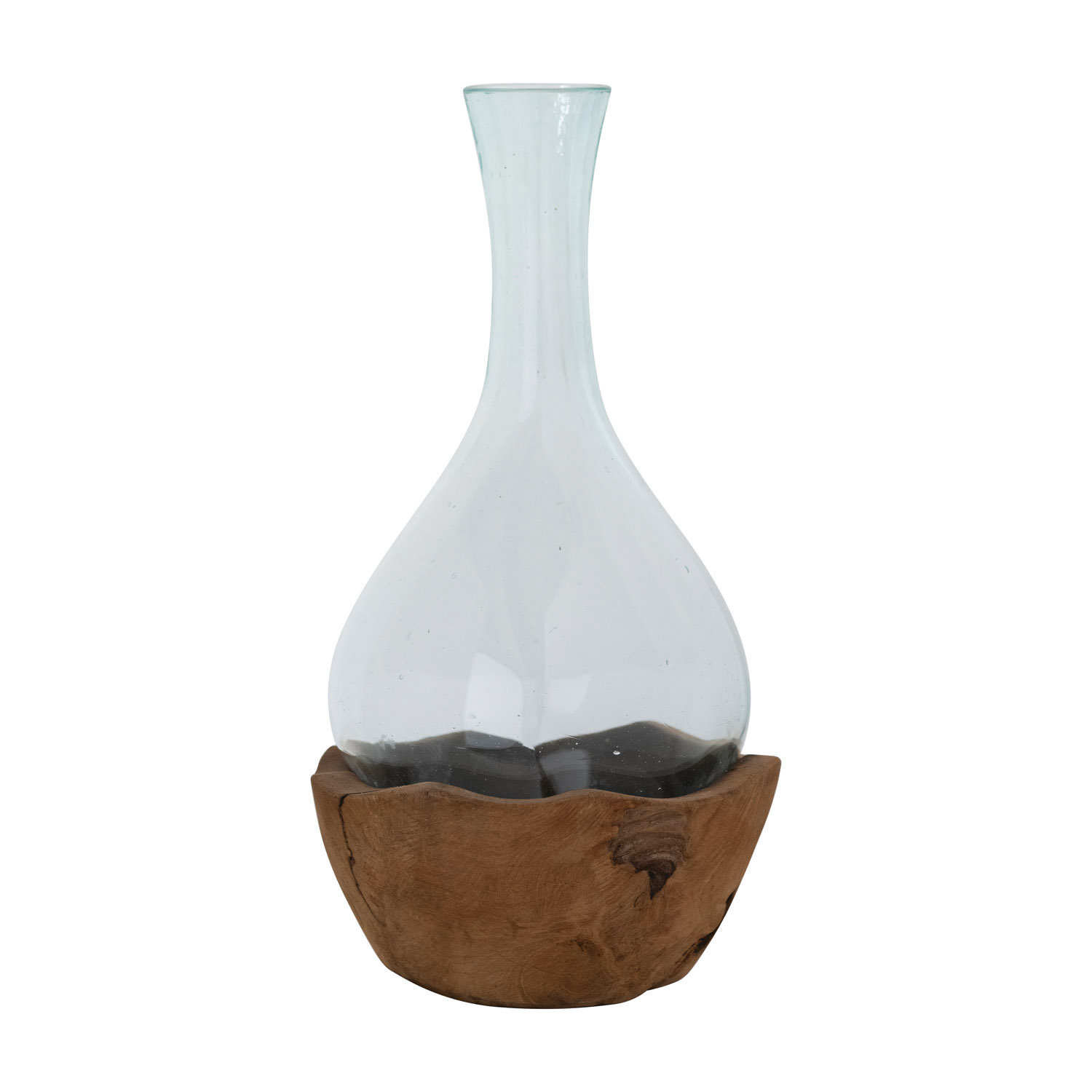 Loon Peak® Alyssa-Mae Round Contoured Glass Vase with Removable ...