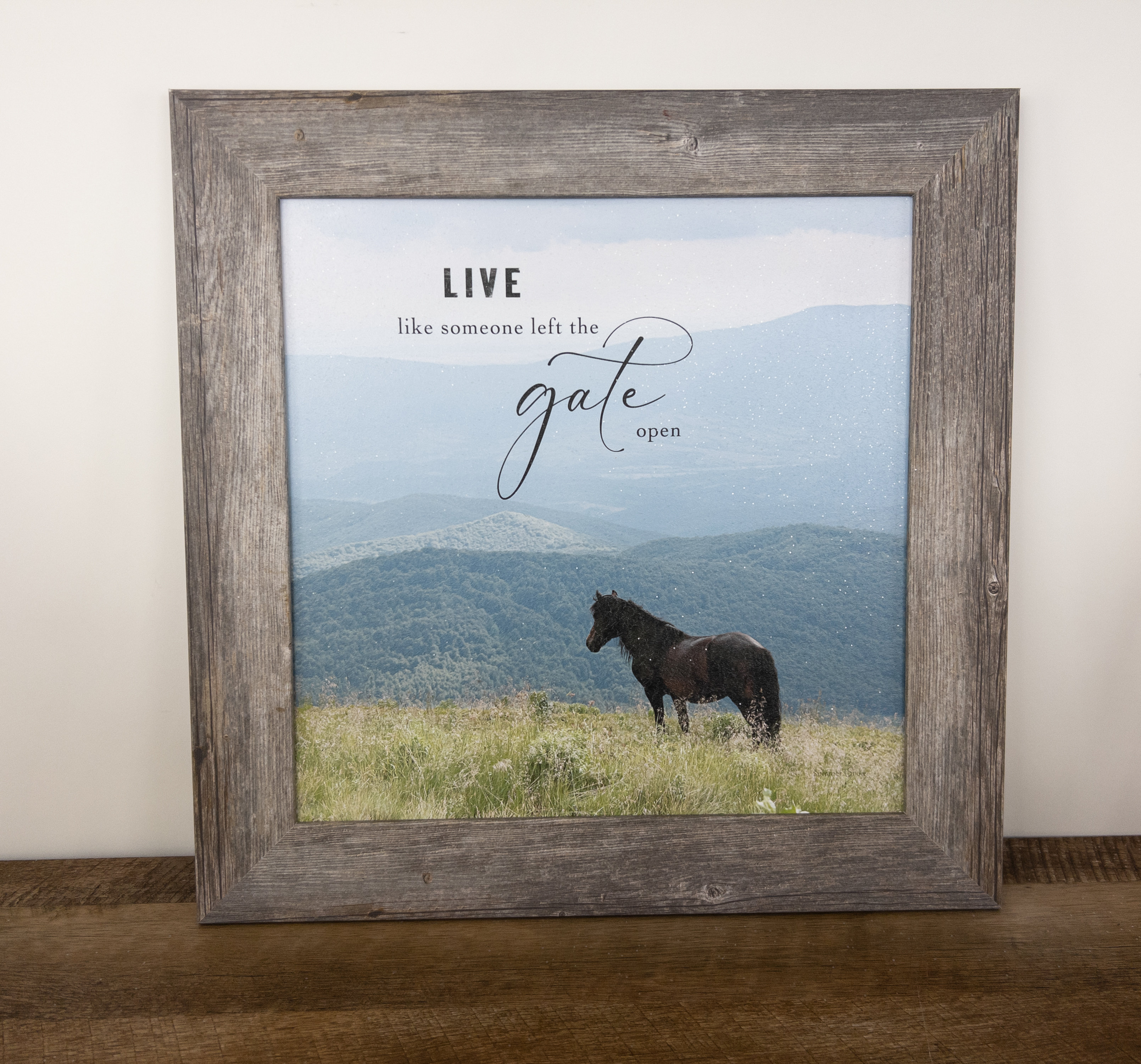Gracie Oaks Live Like Someone Gate Open - Picture Frame Graphic Art on ...