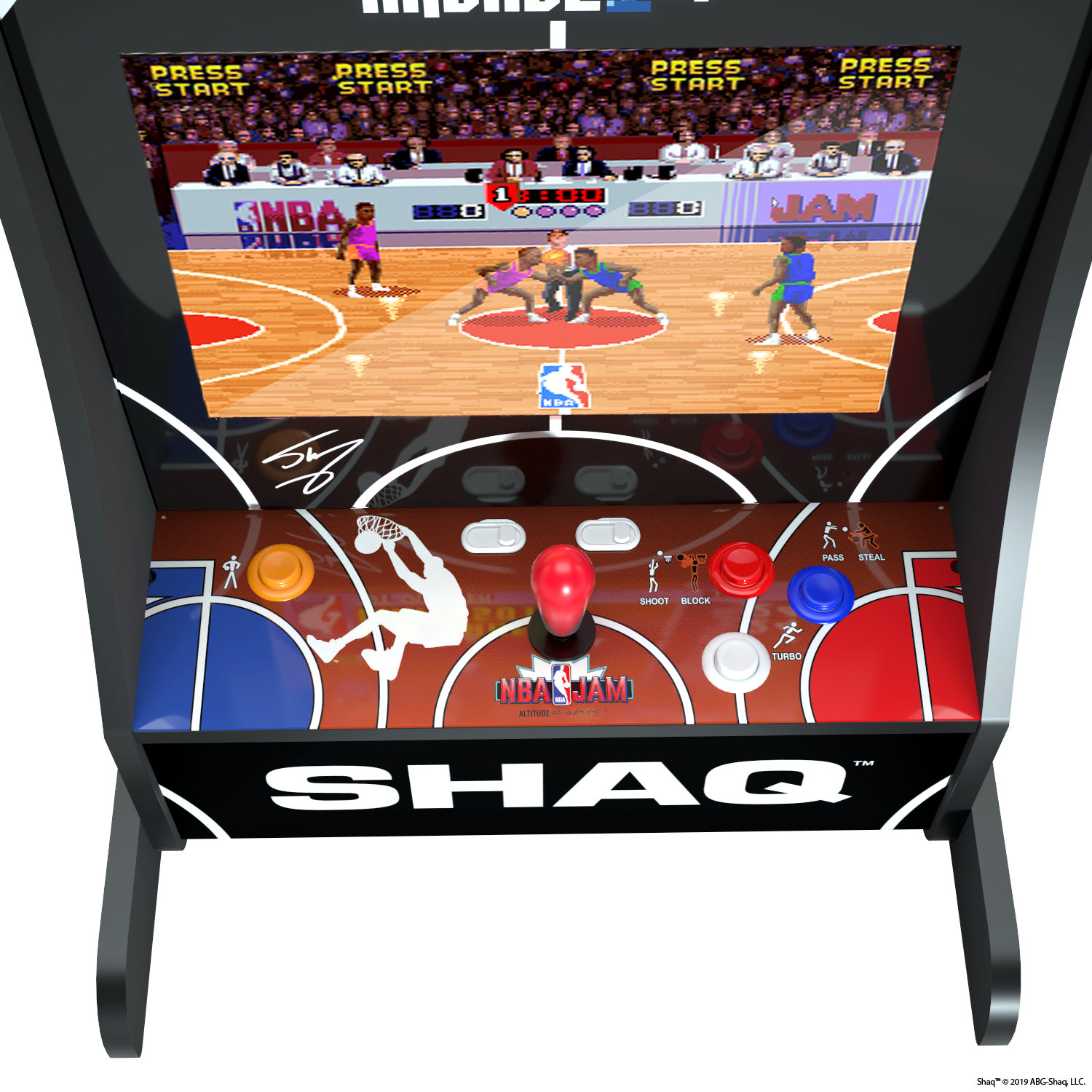 Arcade 1Up Arcade1up NBA JAM Shaq Edition Partycade 3 Games In 1 ...
