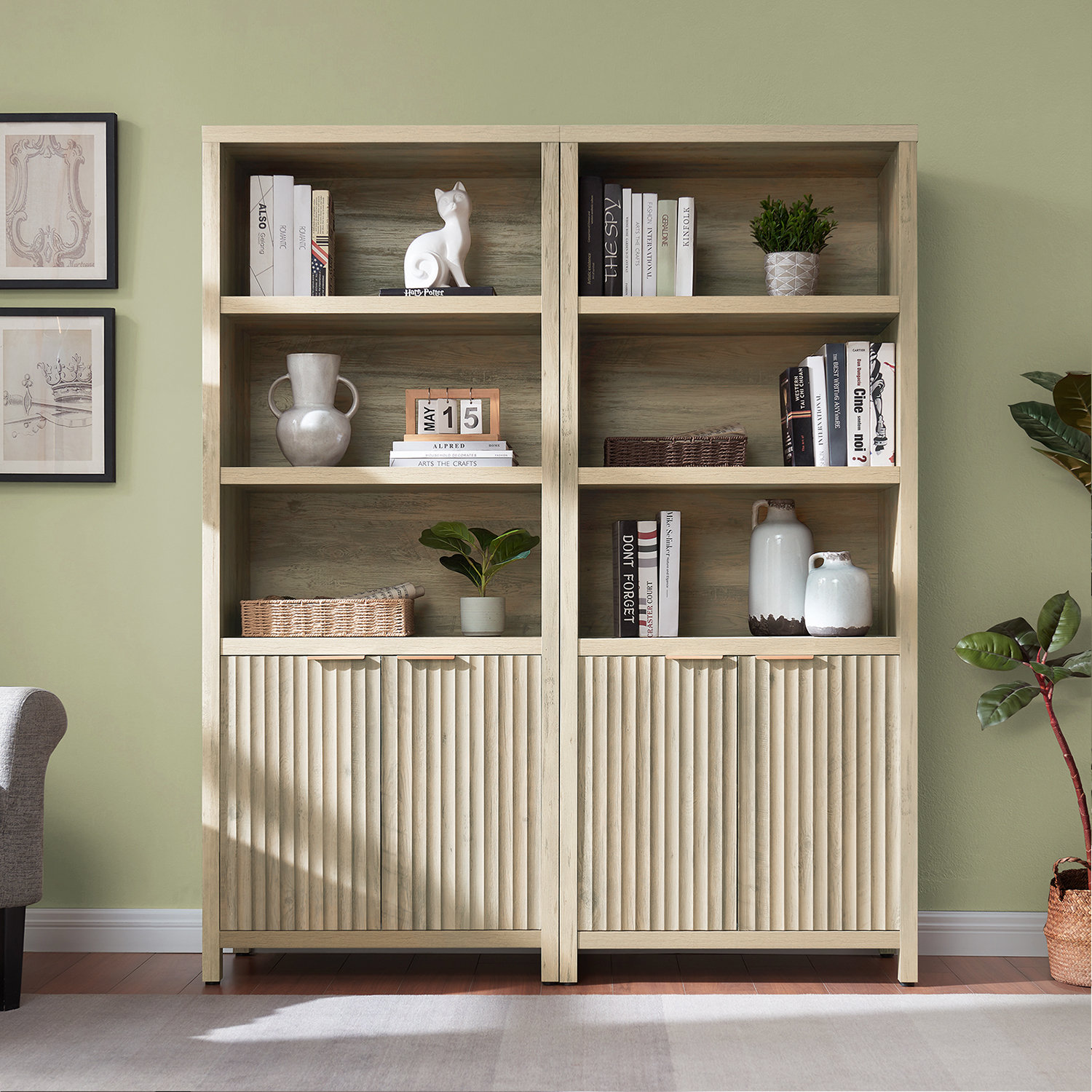 Latitude Run® Nicolee Fluted Bookcase & Reviews | Wayfair