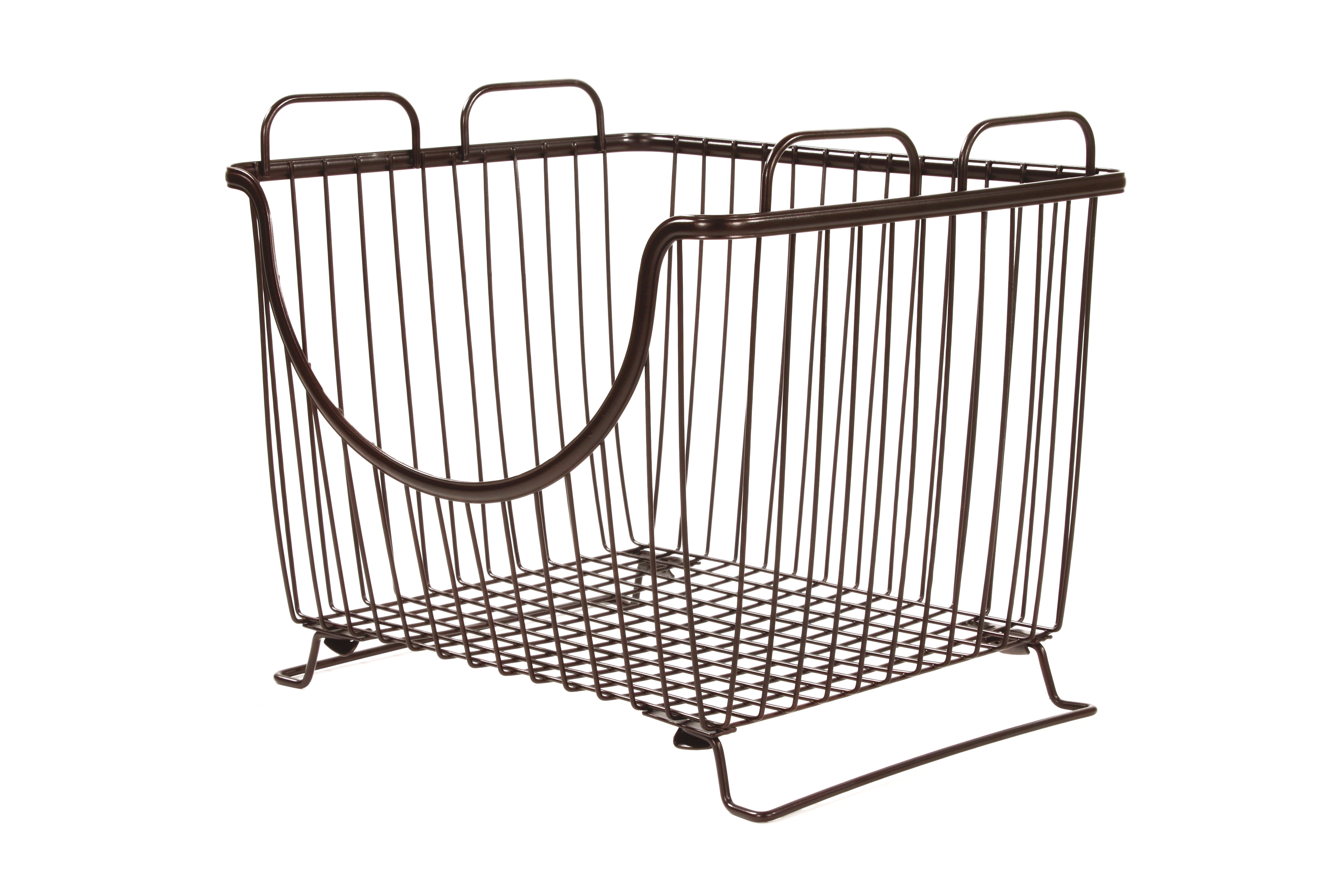 Dotted Line™ Albie Stackable Pantry Metal Basket & Reviews | Wayfair