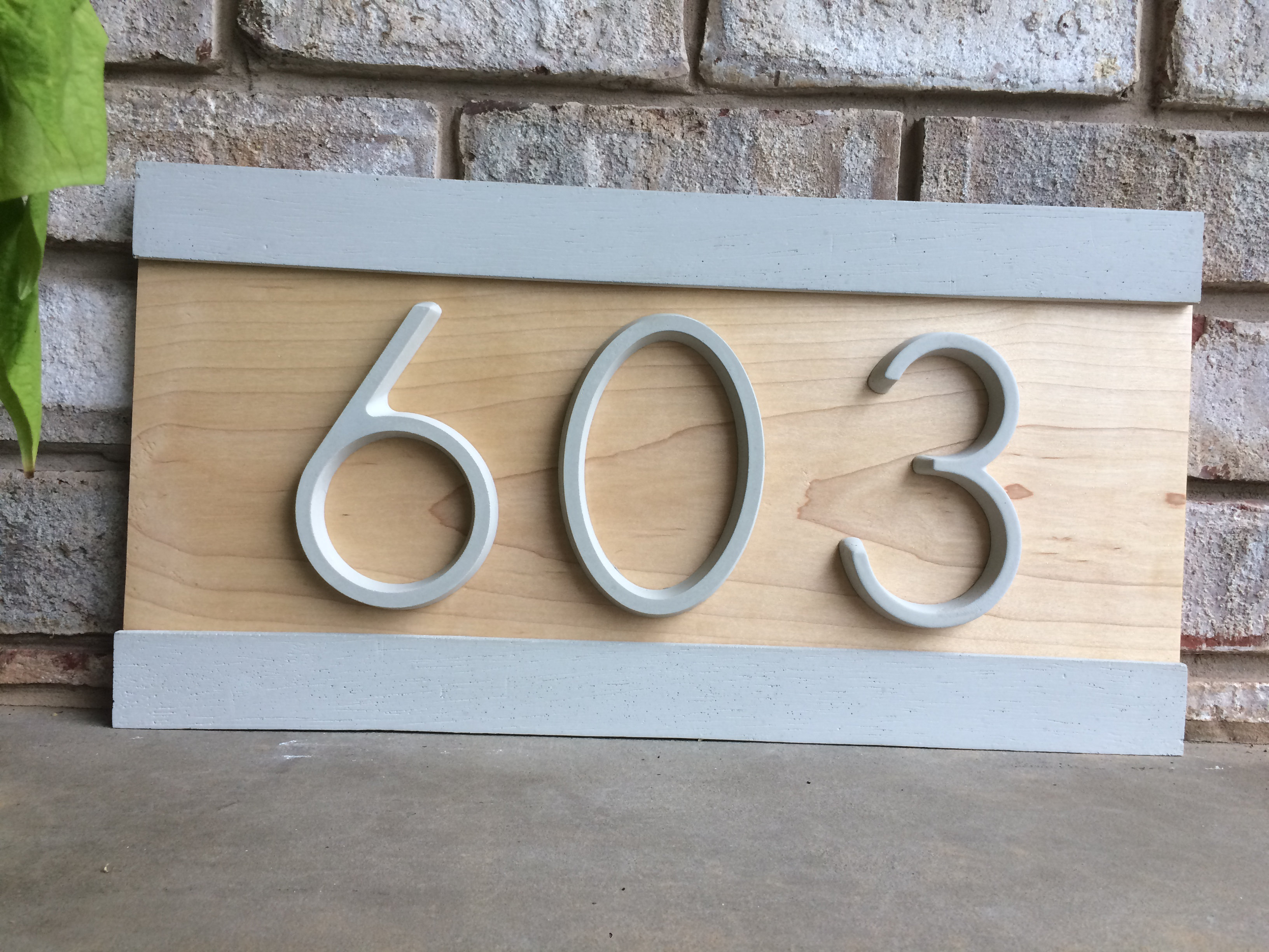 Urban Concrete Design Modern Wall Address Plaque | Wayfair