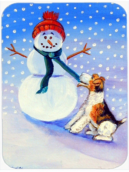 The Holiday Aisle® Niam with Fox Terrier Glass Cutting Board | Wayfair