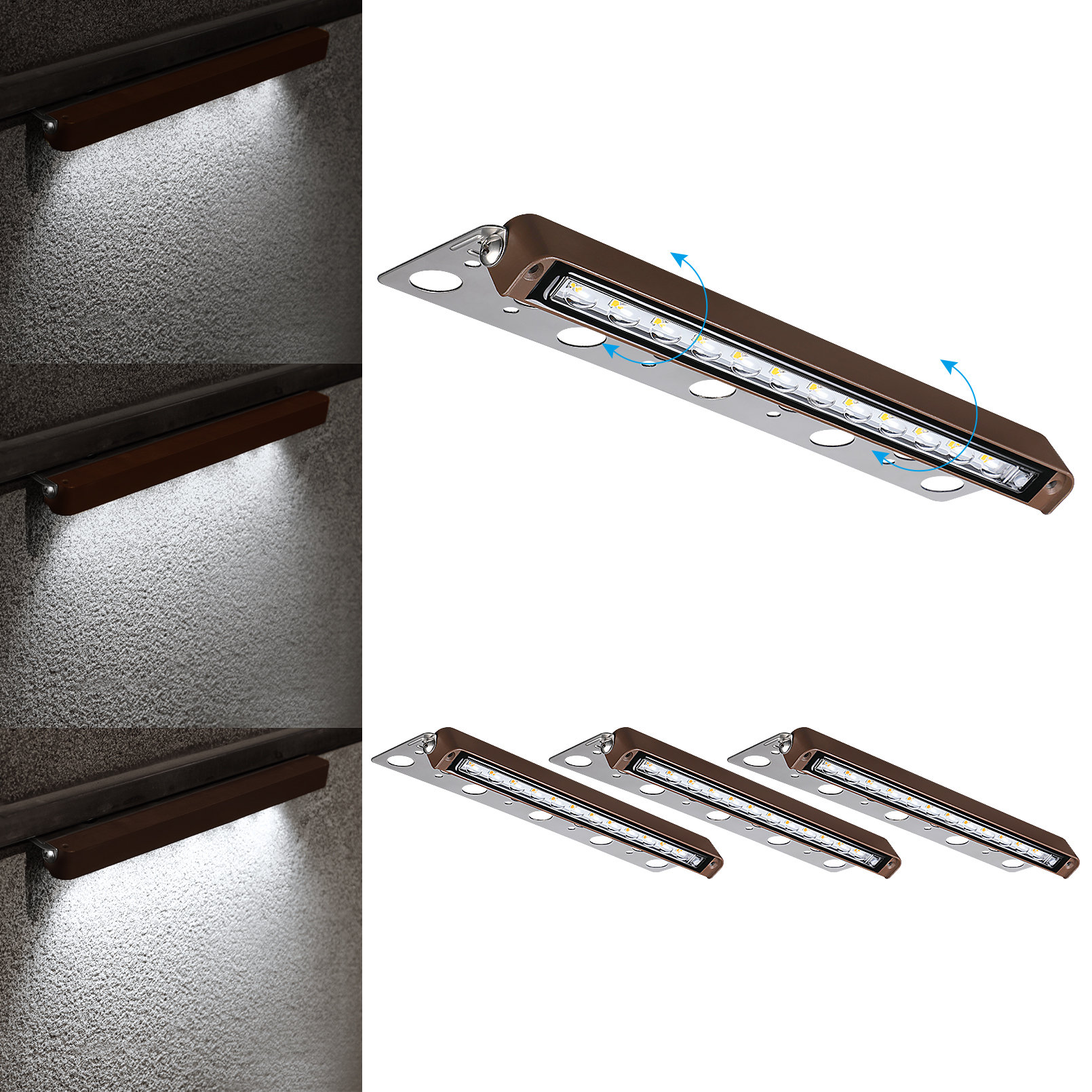 LEDVANS Glipa LED 12" Metal Hardscape Step Light Low Voltage 5000K ...