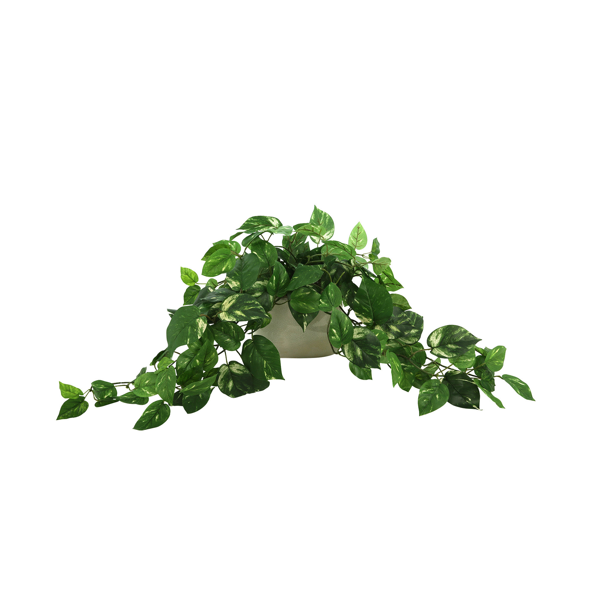 Primrue 12'' Faux Pothos Plant in Ceramic Pot - Wayfair Canada
