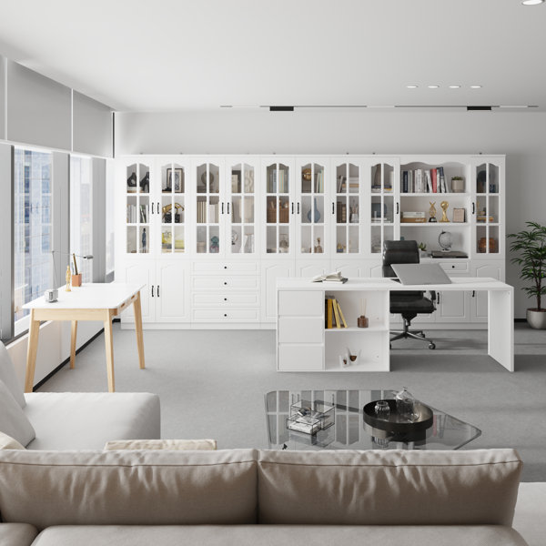 JIMBBOOM Office/Study Combination Set(Including Computer Desk,Writing ...