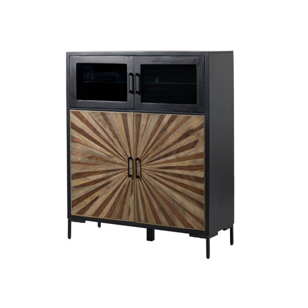 Massivmoebel24 120cm Wide Solid Wood Highboard | Wayfair.co.uk