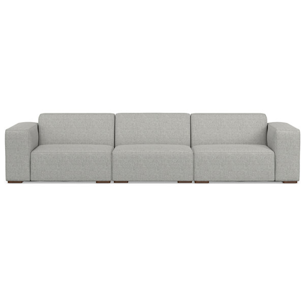 Simpli Home Rex Large 3-Seater Sofa in Pale Grey, Modern Performance ...