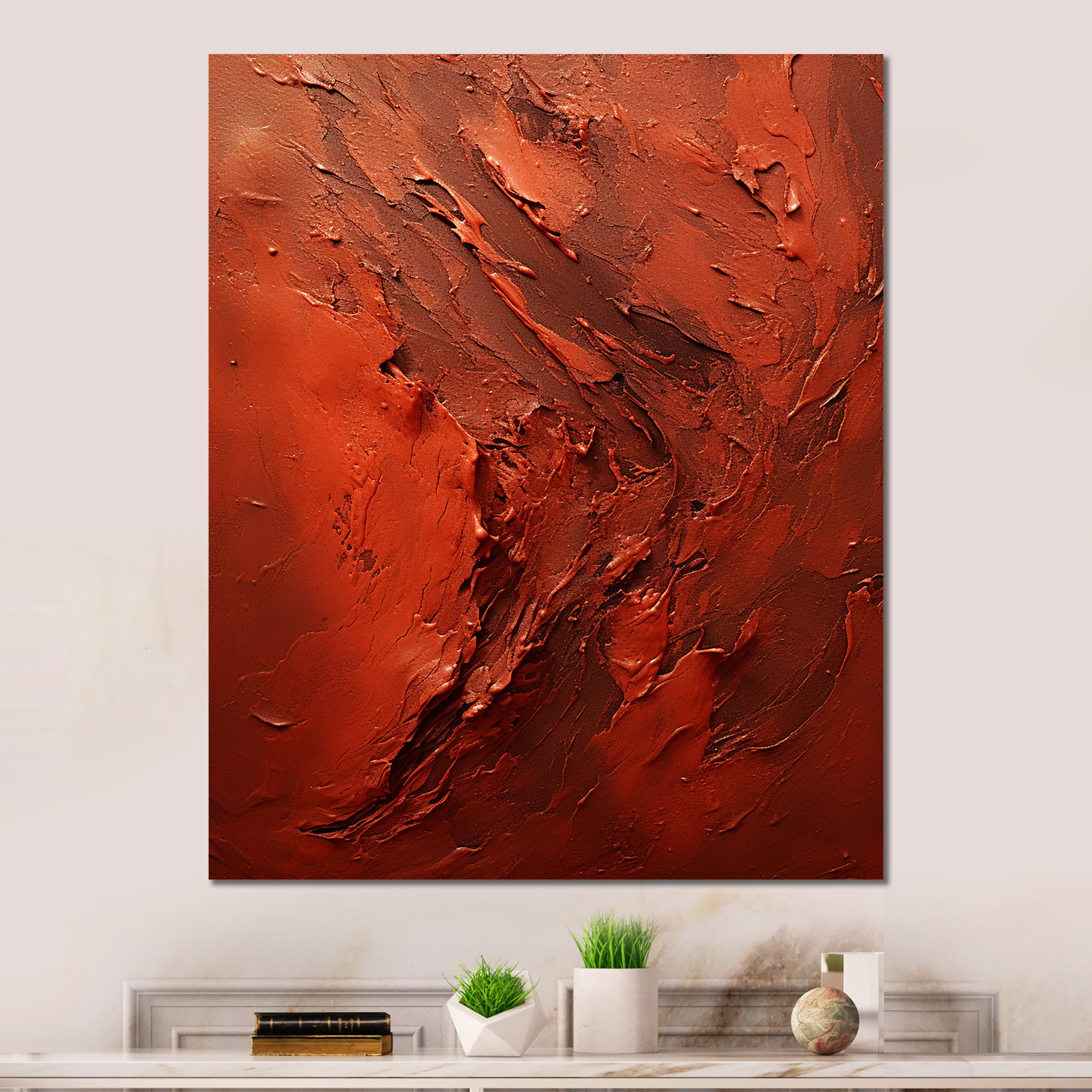 Wrought Studio™ Bittersweet Brushwork I - Abstract Collages Metal Wall ...