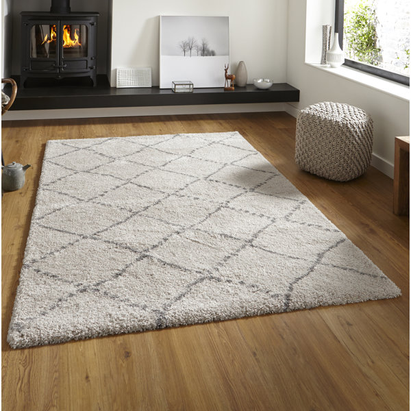 Zipcode Design Deon Geometric Machine Woven Cream Area Rug & Reviews ...