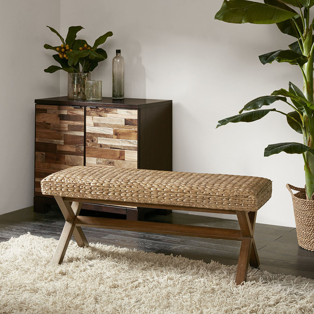 Bayou Breeze Woven top Bench - Wayfair Canada