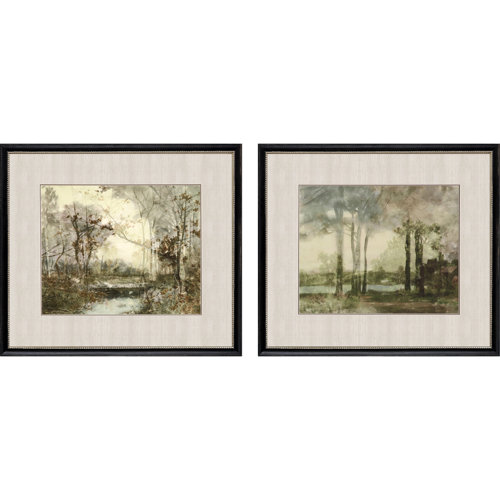 Paragon Sunset Pond II Framed On Paper 2 Pieces Print | Perigold