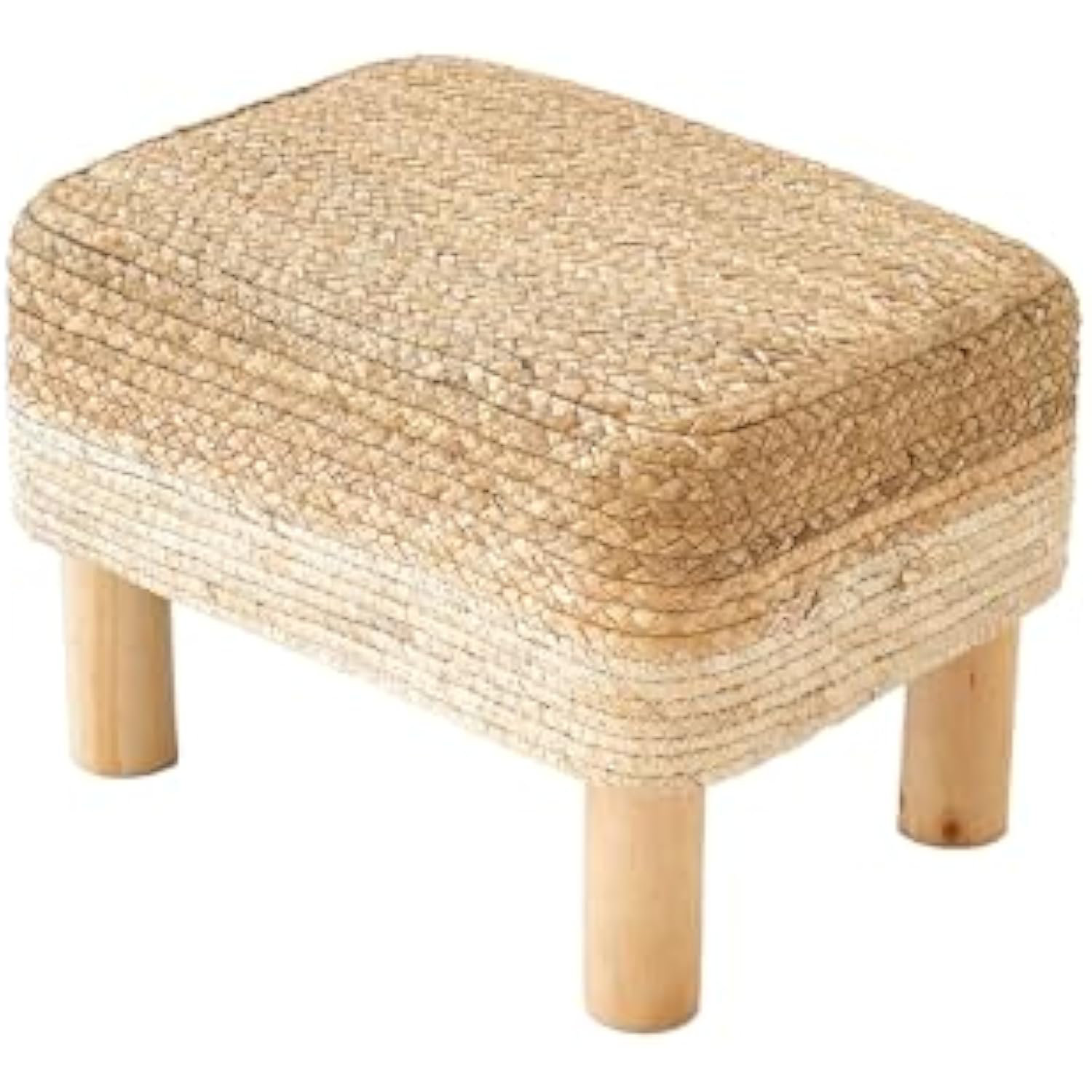 Bayou Breeze Ottoman Foot Stool Rectangular Footrest Natural Seagrass ...