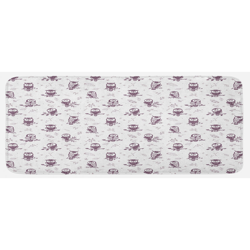 East Urban Home Owl Kitchen Mat | Wayfair