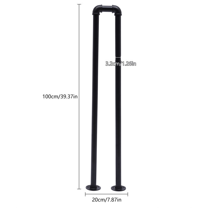 FRONG Industrial U-Shaped Stair Handrail | Wayfair