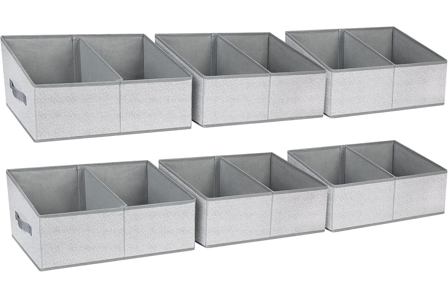 Rebrilliant Trapezoid Storage Bins For Clothes - 6 Packs Closet ...