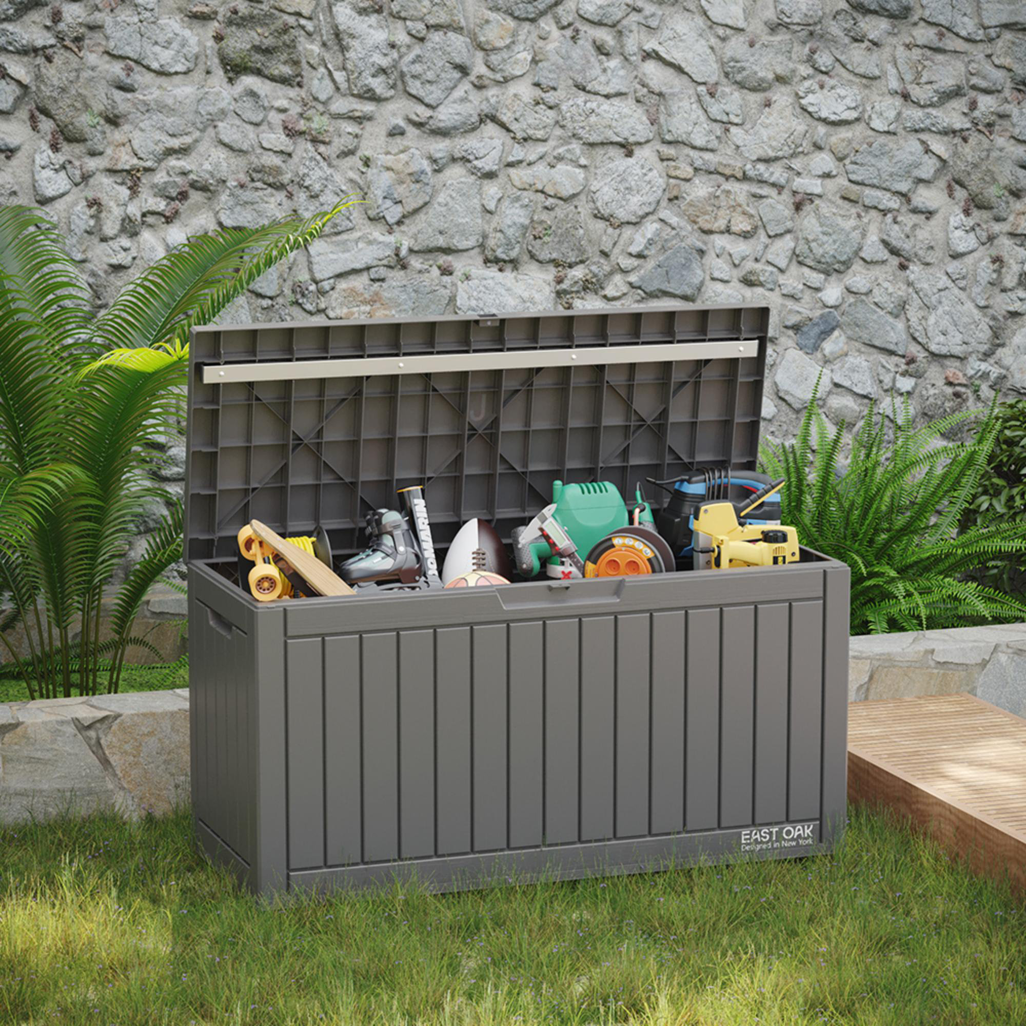 EAST OAK Lockable Deck Box | Wayfair