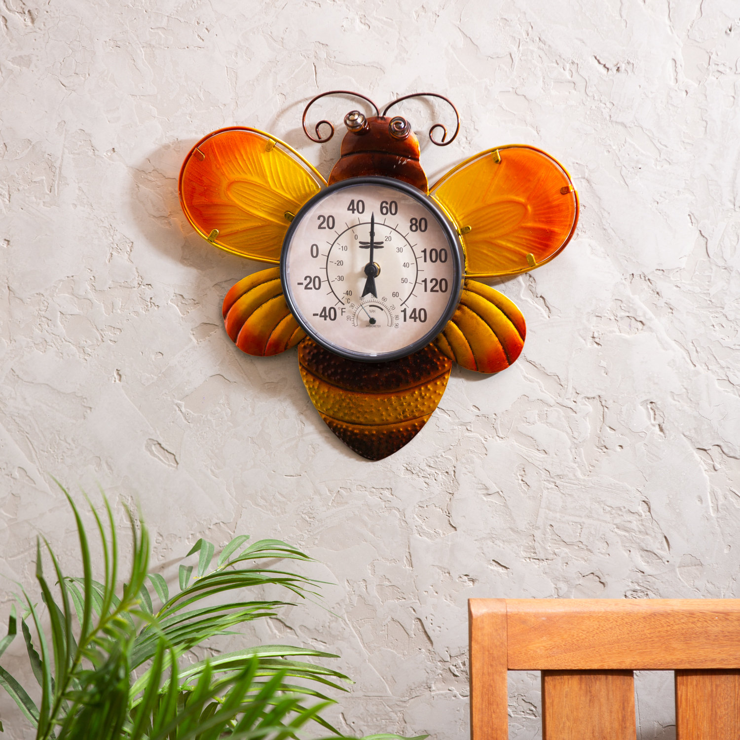 Wade Logan® Abaan Bee Outdoor Clock Wall Decor & Reviews - Wayfair Canada