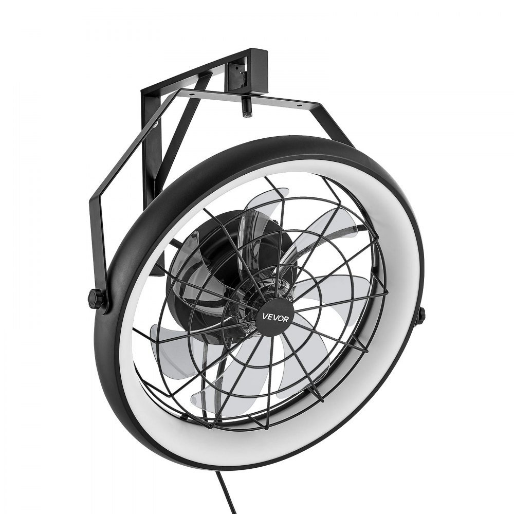 Stellweilan Tessberg 22 Inch Wall Mounted Fan with Light Remote 6 Speed ...