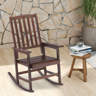 George Oliver Acacia Wood Outdoor Rocking Chiar, Patio Rocker For Front ...