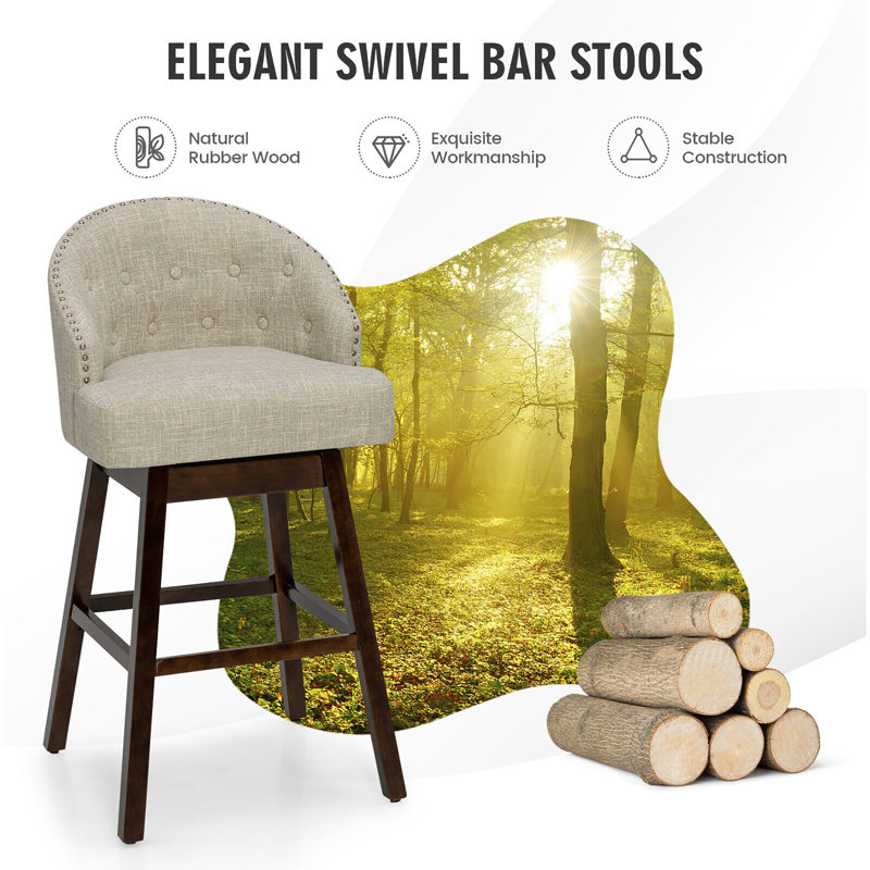 Lark Manor™ Arihan Swivel 31" Bar Stool & Reviews | Wayfair