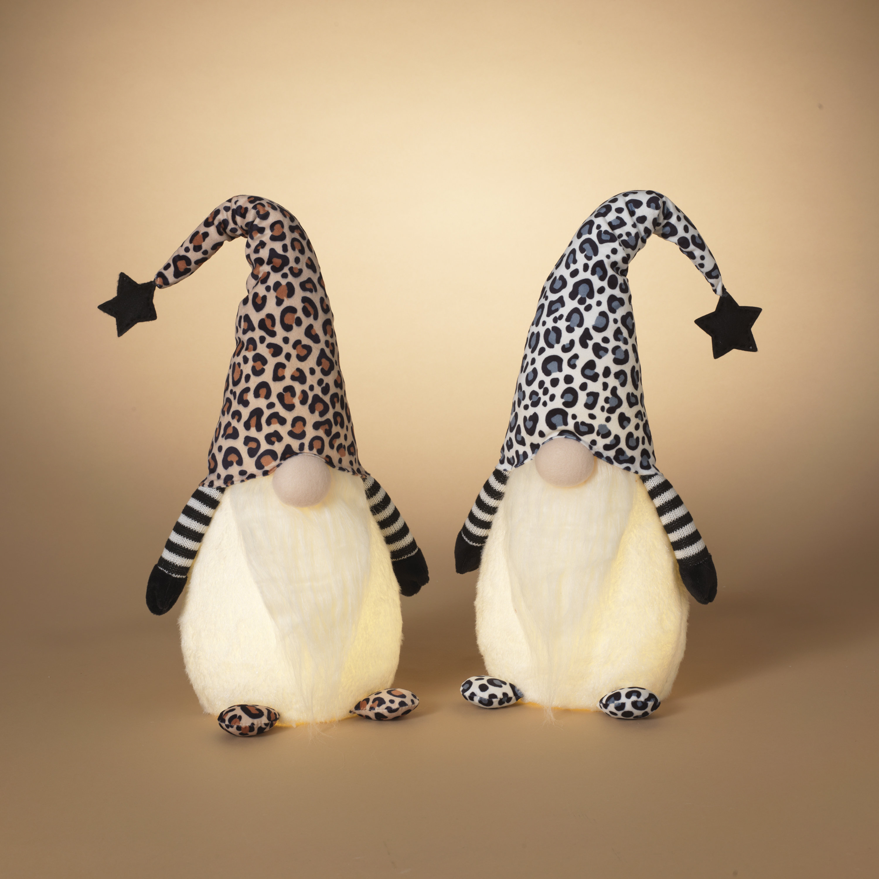 The Holiday Aisle® 25.5 In. Illuminating Holiday Leopard Print Gnome ...