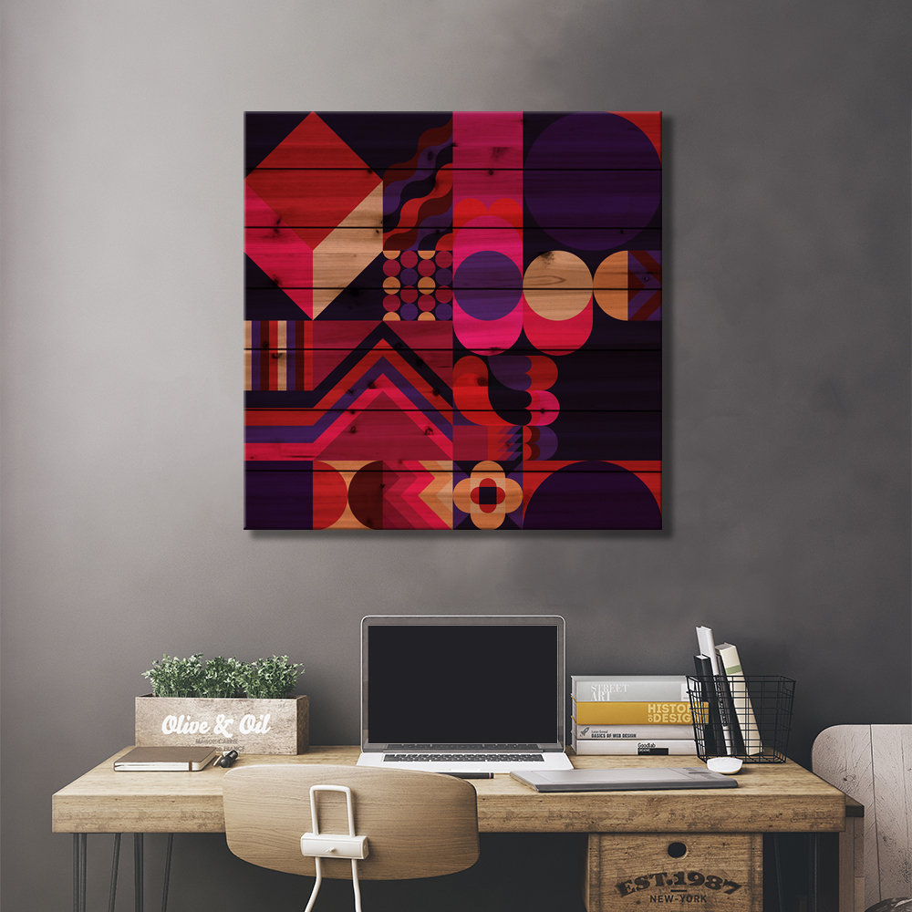 Ivy Bronx Everdina Purple Haze by Greg Mably - Unframed Print on Wood ...