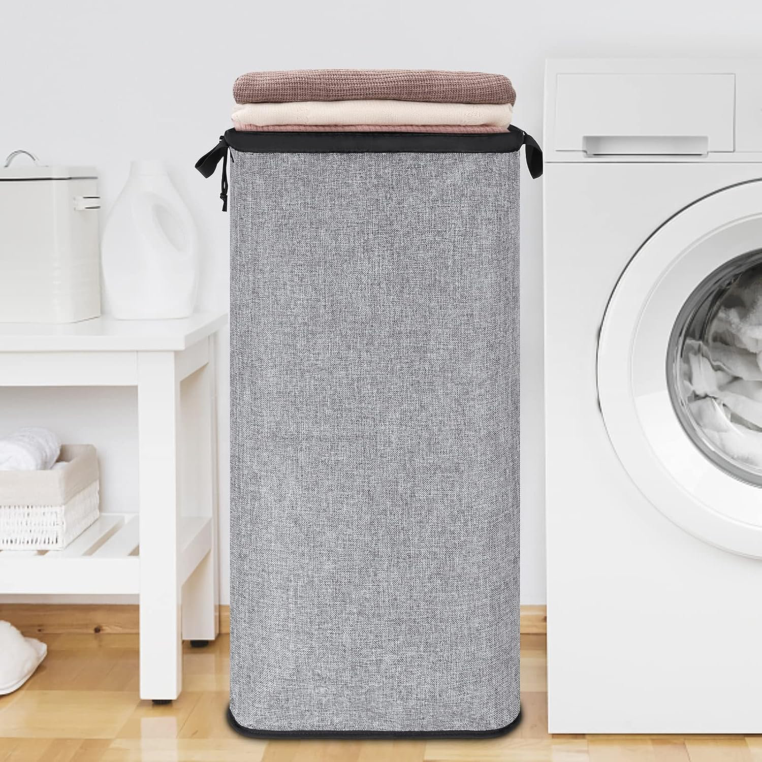 Latitude Run® 100L Large Laundry Hamper, 30.9'' Tall Laundry Basket ...