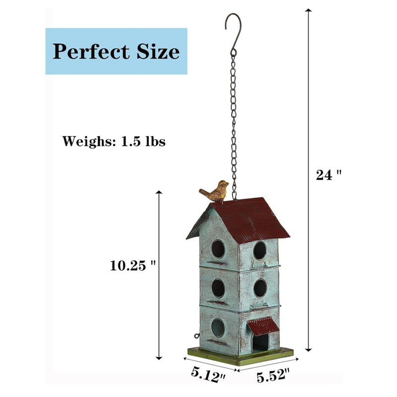 August Grove® 6-Hole Outdoor Hanging Bird Houses | Wayfair