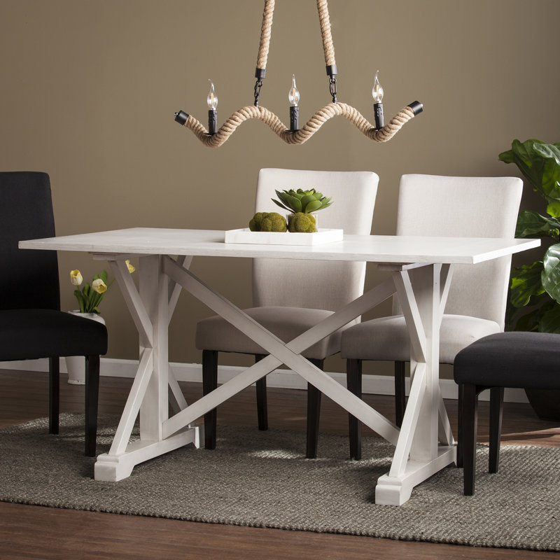 August Grove® Commack 35" Trestle Dining Table "& Reviews" | Wayfair