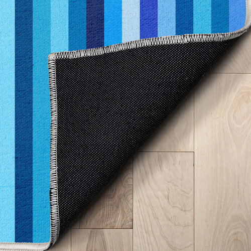 Well Woven Crayola Stripe Solid & Striped Blue Area Rug | Wayfair