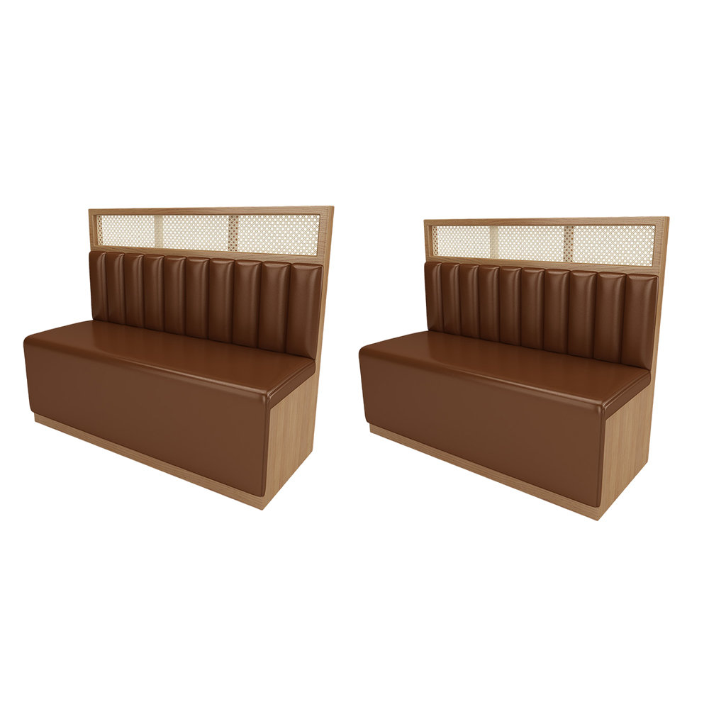 Visual card holder Japanese Simple Casual Restaurant Cafe Benches Faux ...