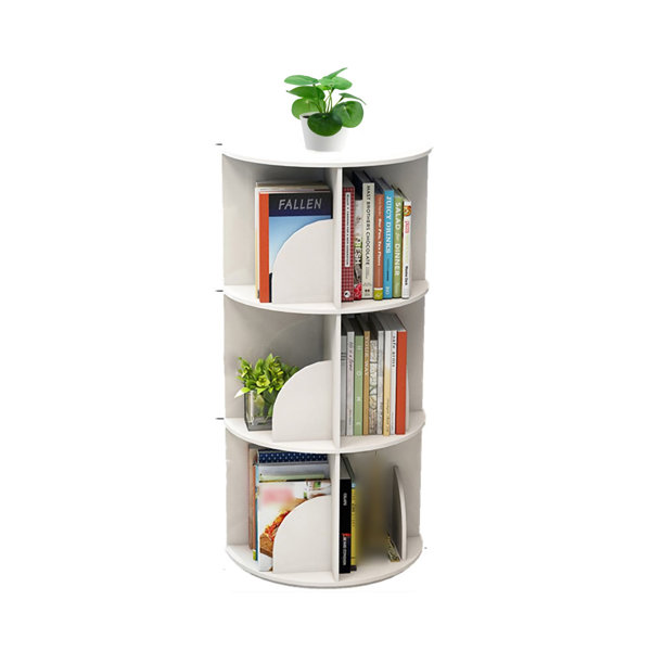 Latitude Run® 360° Rotating Stackable Shelves Bookshelf Organizer ...
