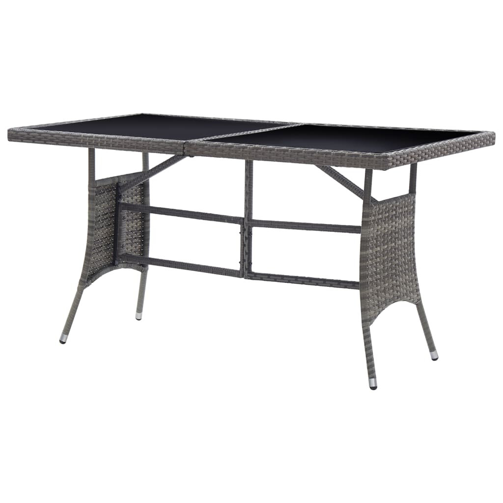 Red Barrel Studio® Outdoor Dining Table Patio Table with Glass Top ...