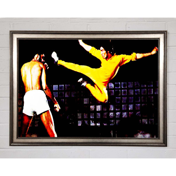 Ophelia & Co. Bruce Lee Flying Kick - Single Picture Frame Art Prints ...