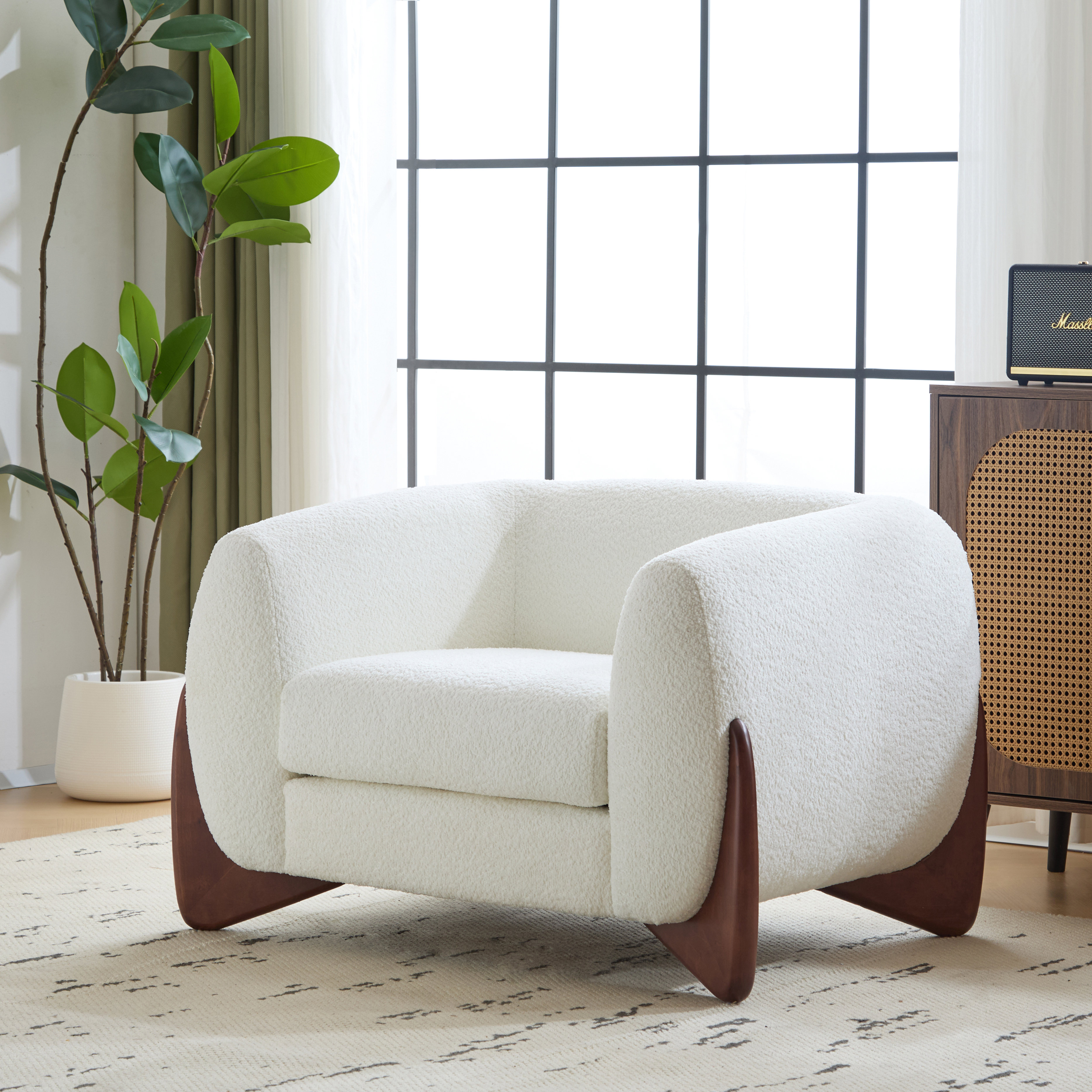 Christopher Knight Home Rhudine Boucle Upholstered Sofa & Reviews ...