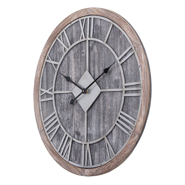 Gracie Oaks Bernhard Wood Wall Clock & Reviews | Wayfair